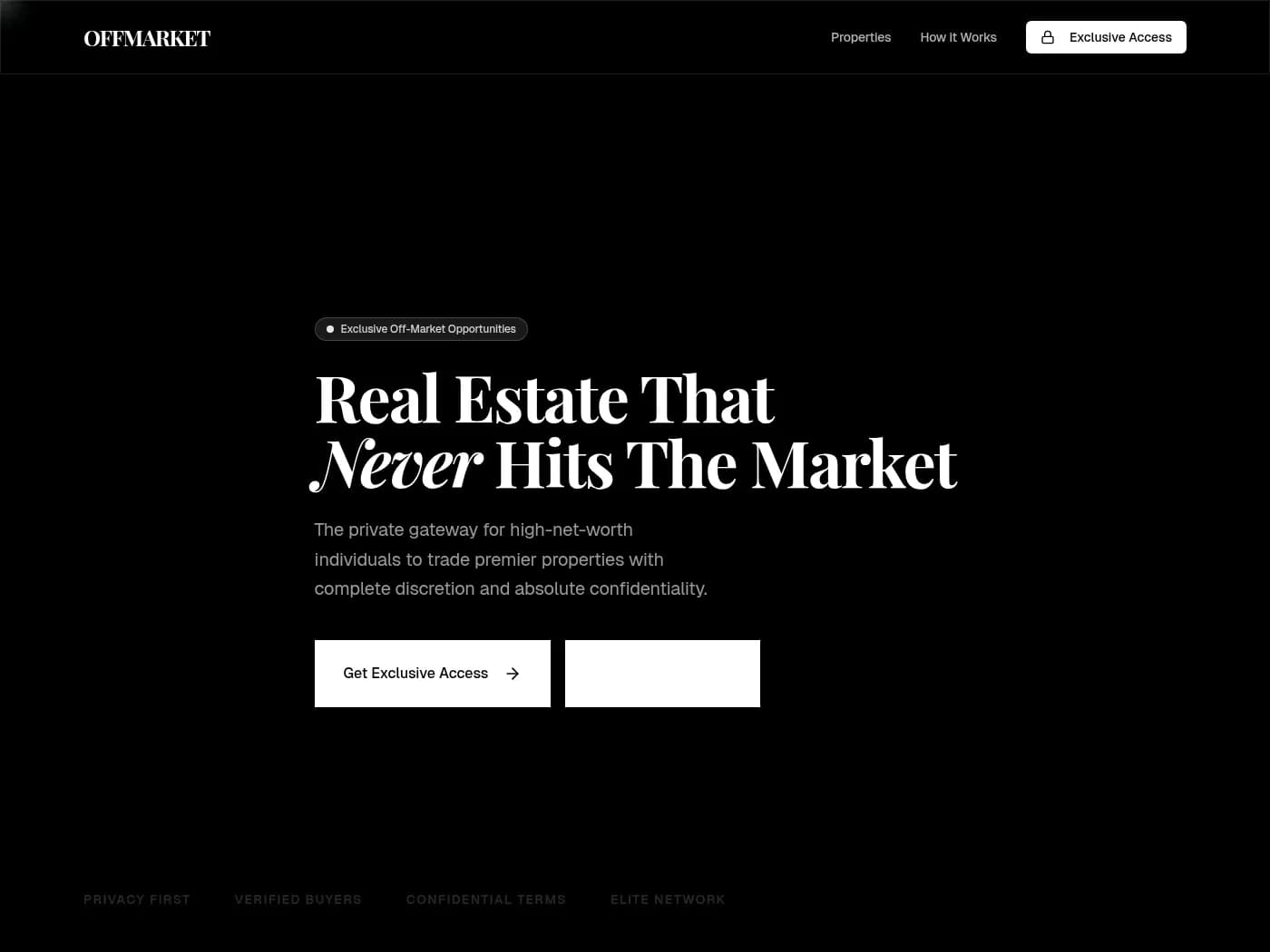 OffMarket Platform