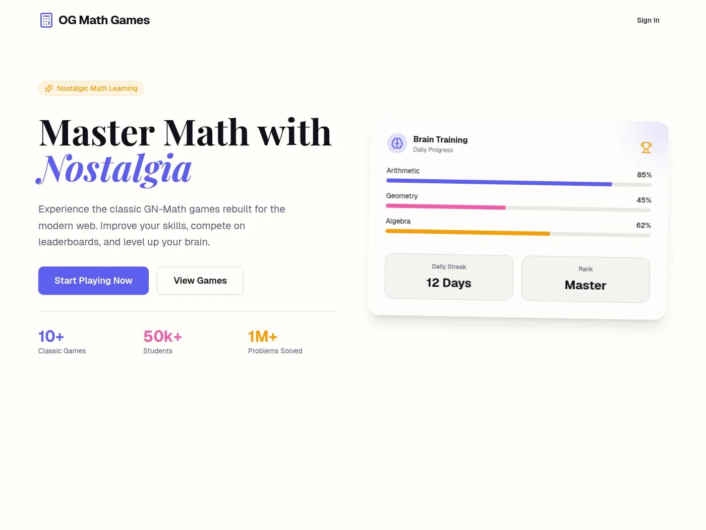 OG Math Games