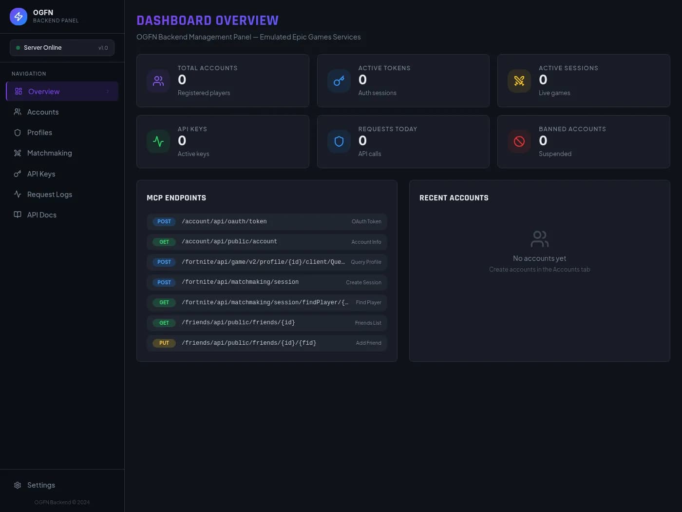 OGFN Fortnite Backend