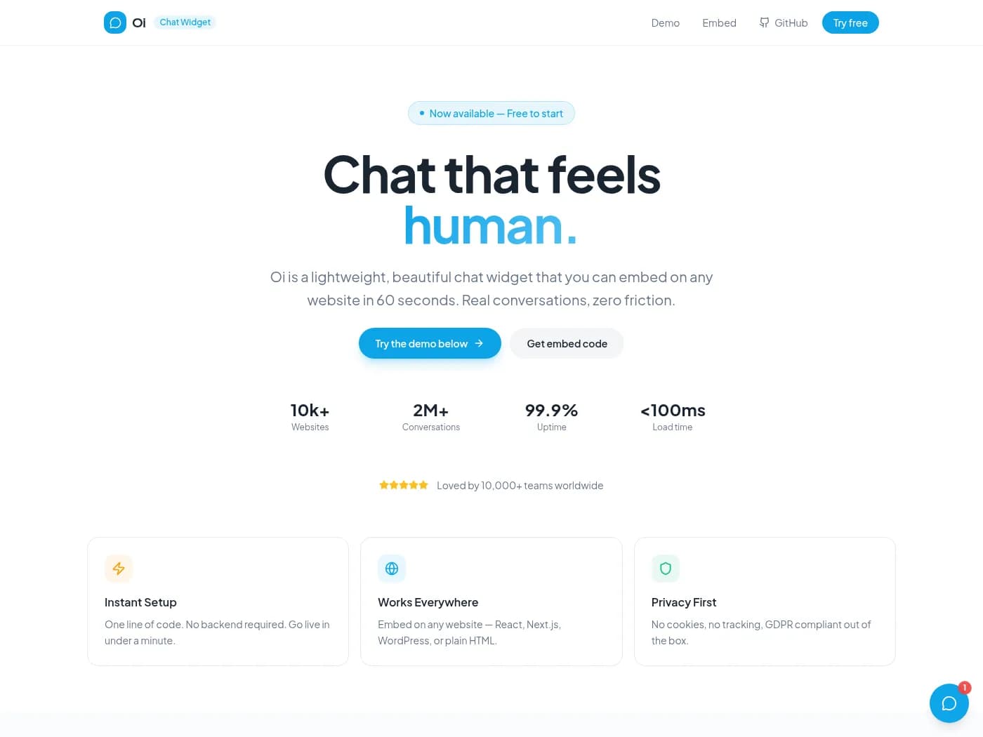 Oi Chat Widget