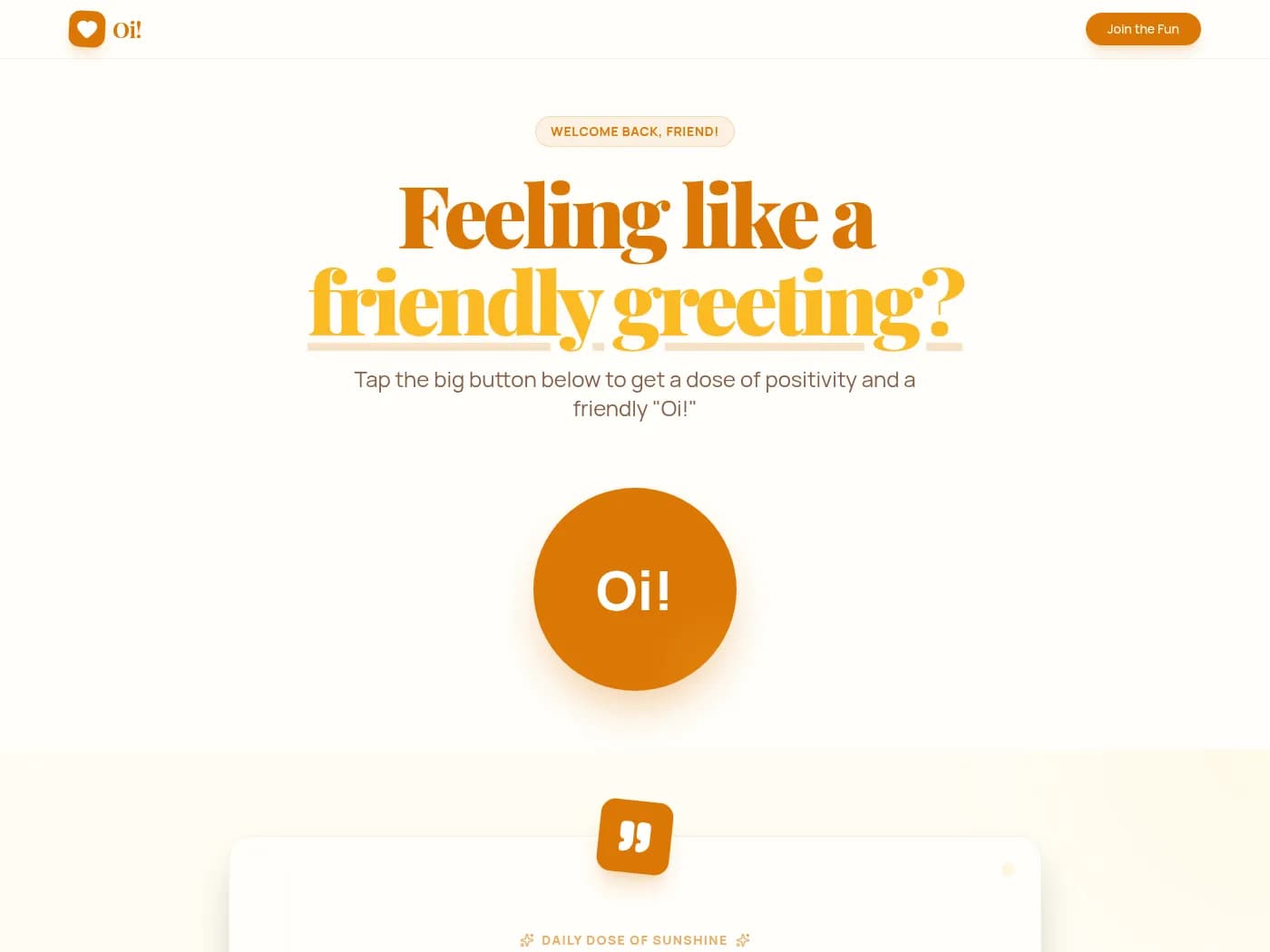 Oi Greetings App