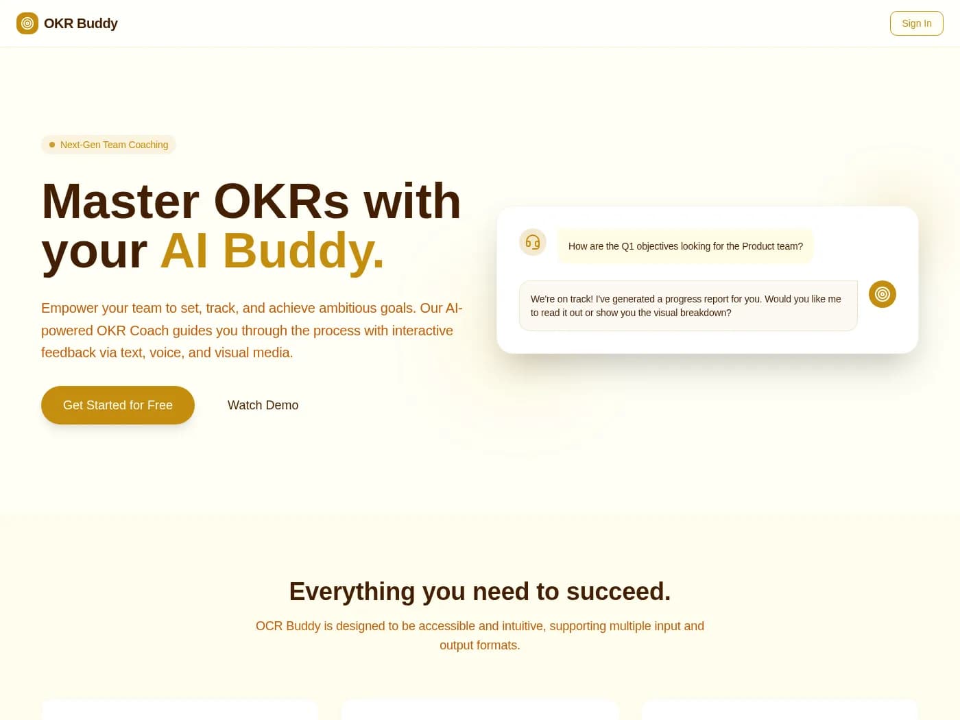 OKR Buddy AI Coach