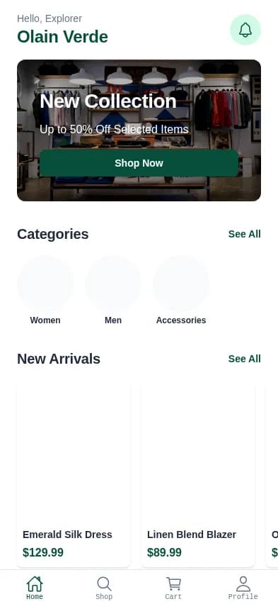 Olain Verde Fashion App