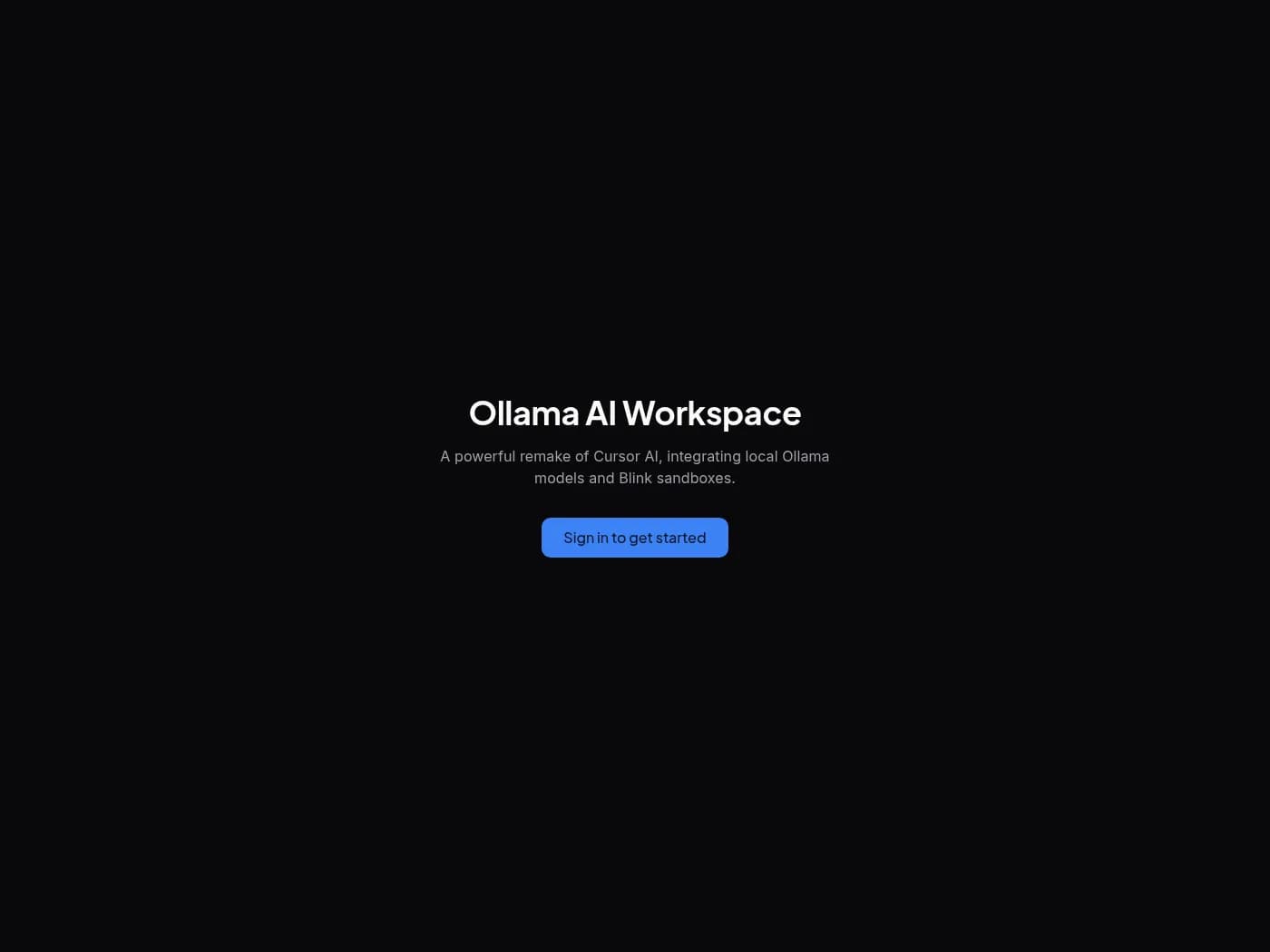 Ollama AI Workspace