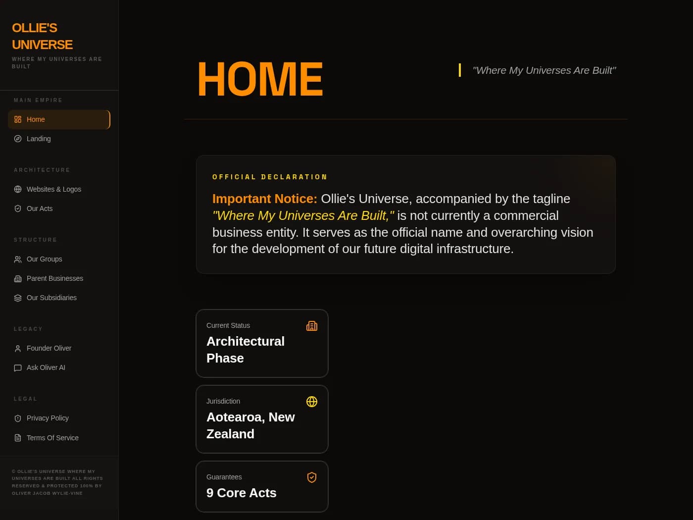 Ollie's Empire Pro Site