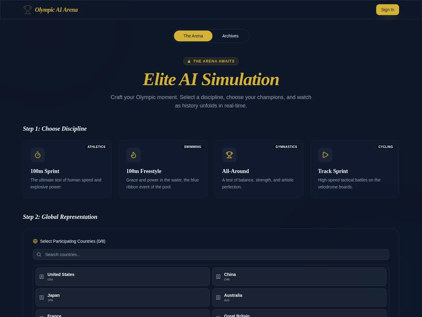 Olympic AI Arena