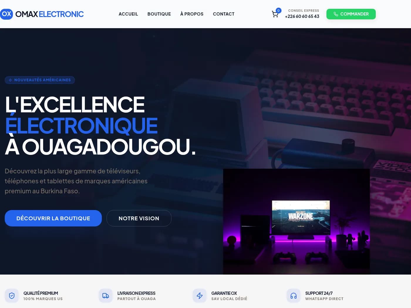 OMAX Electronic Storefront