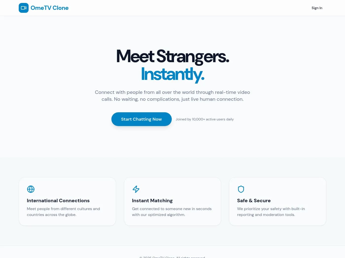 OmeTV Clone Chat