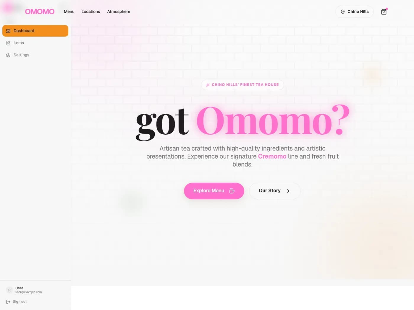 Omomo Tea Shoppe Online