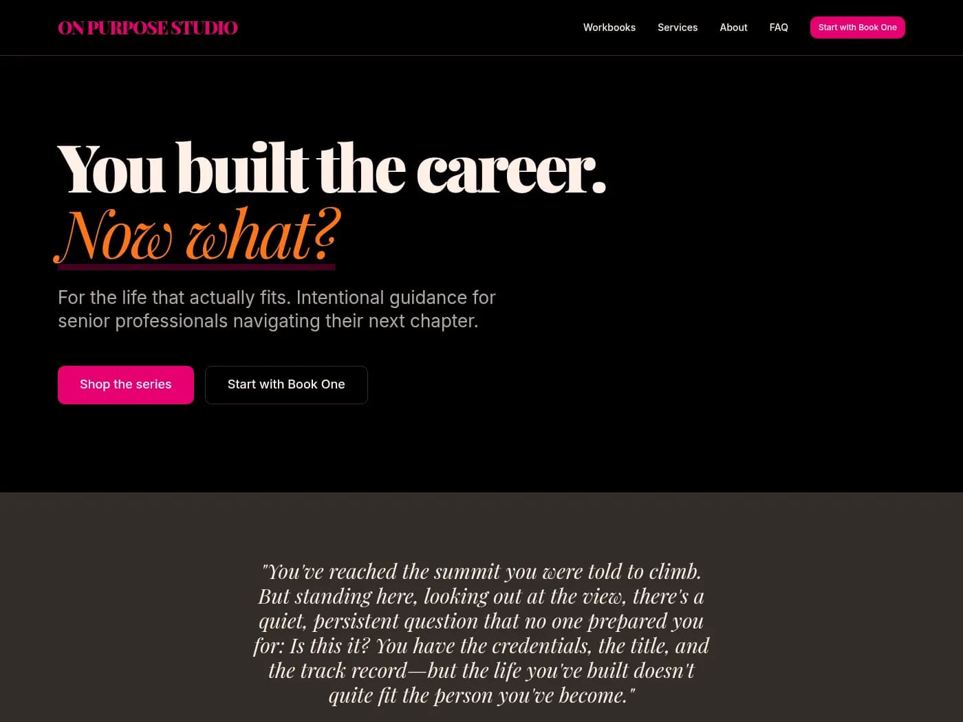 On Purpose Studio Site