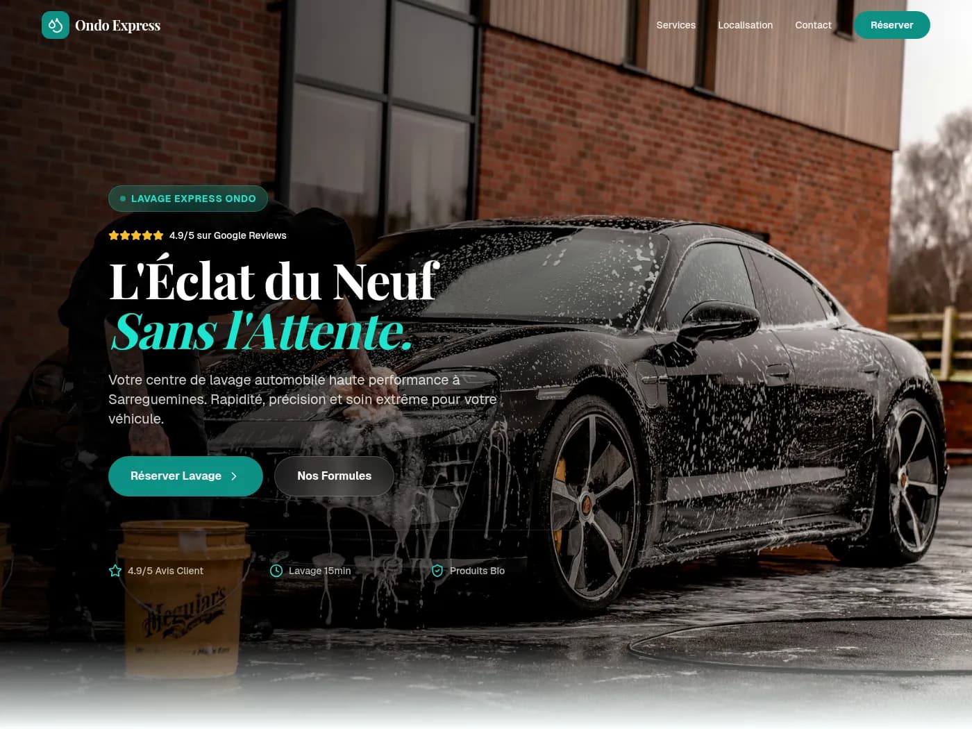 Ondo Express Wash Page