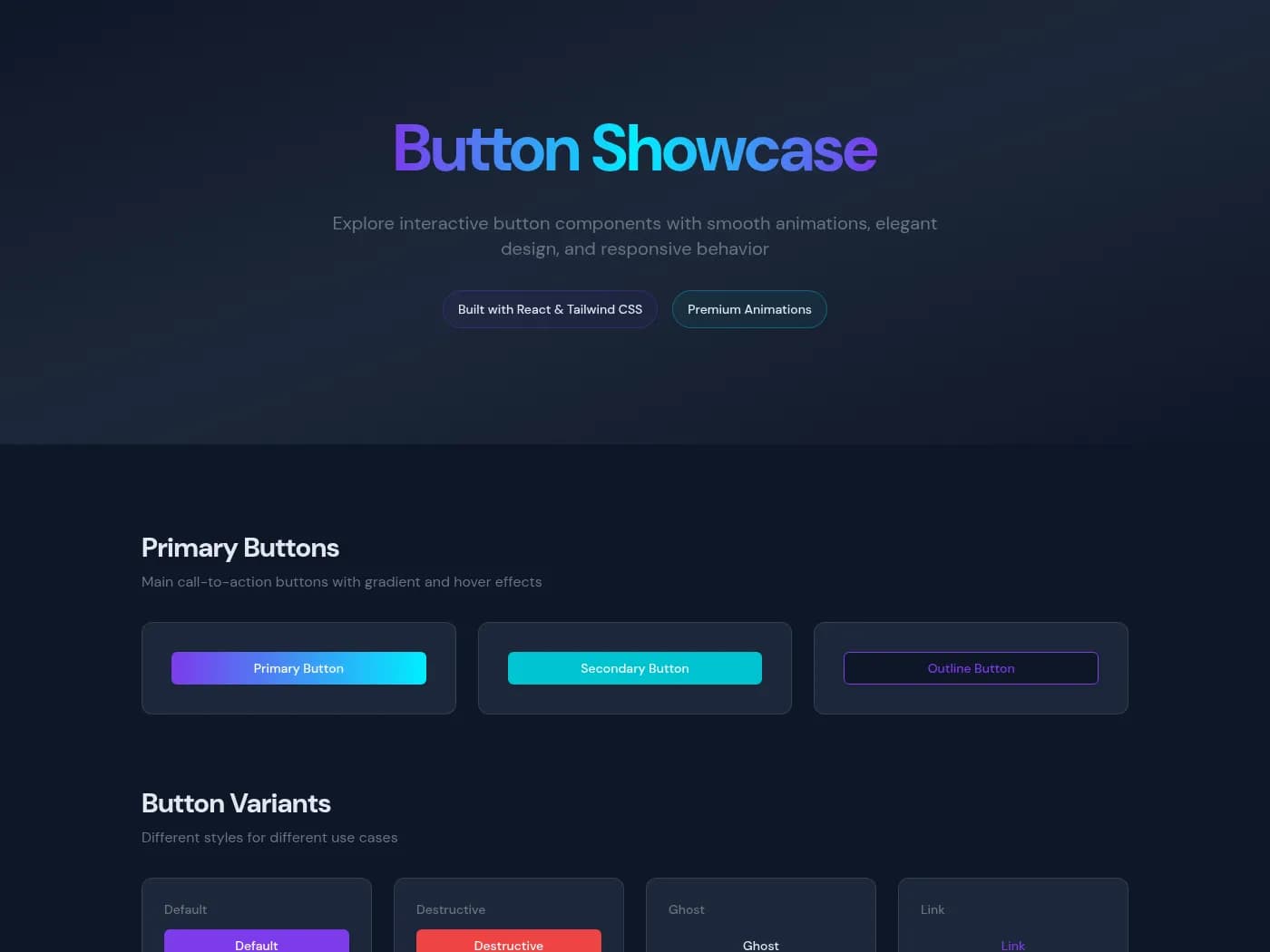 One Page Button Demo