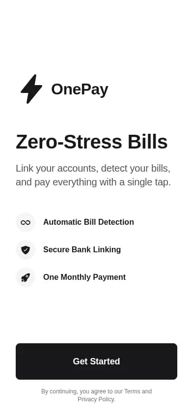 OnePay Zero-Stress Bills