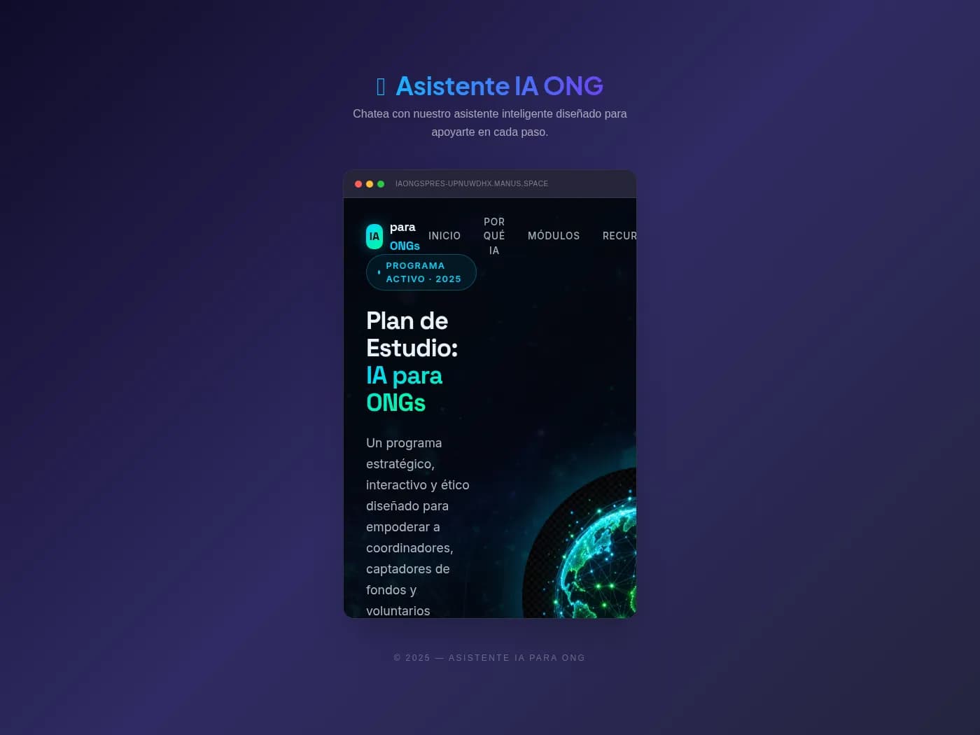 ONG Chatbot Embed
