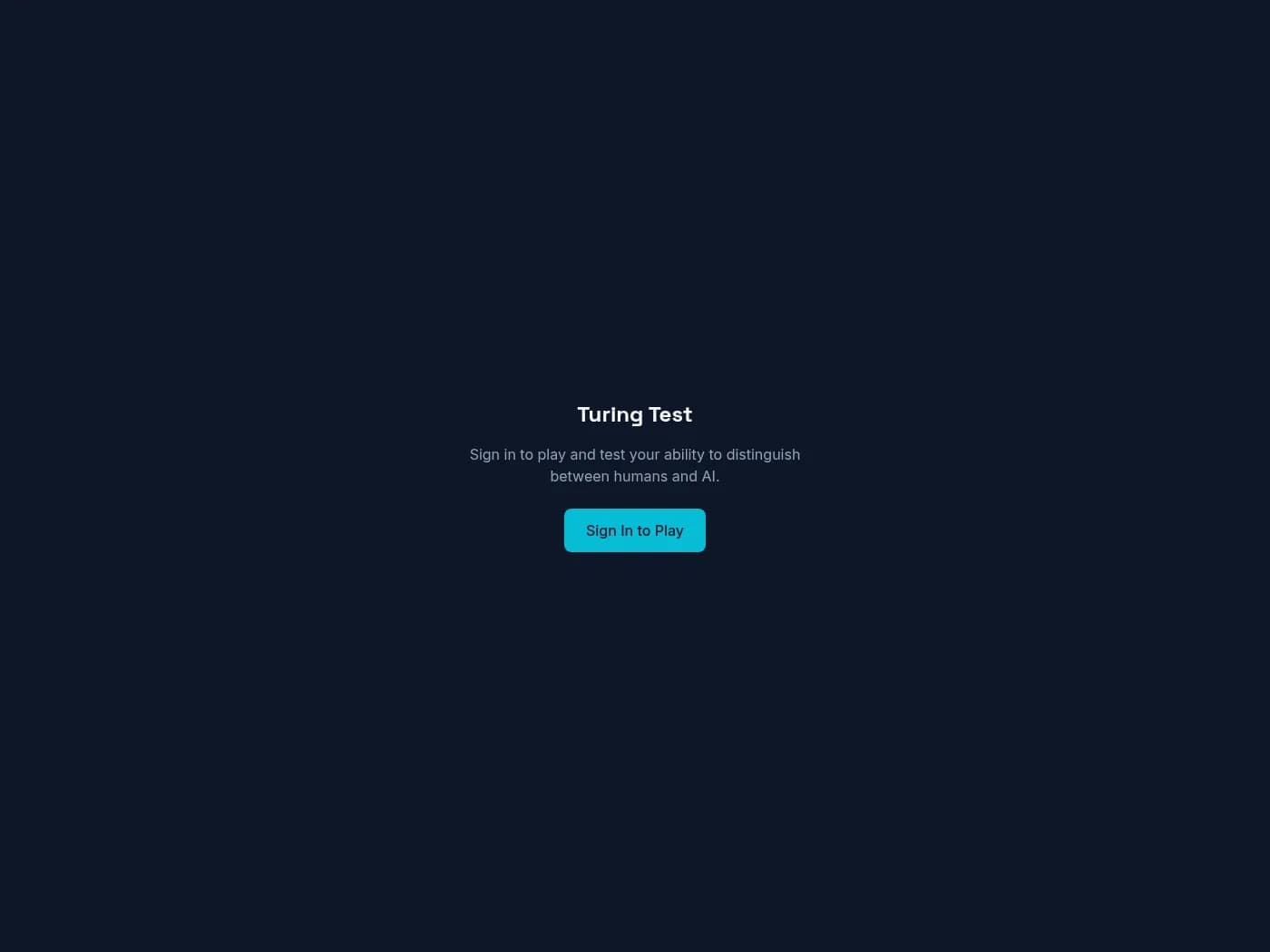 Online Turing Test