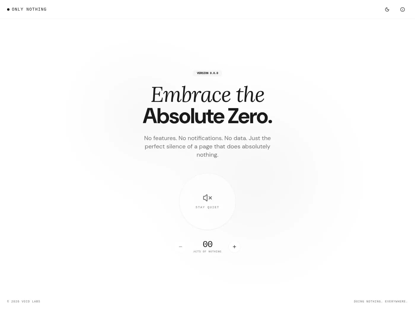 Only Nothing App
