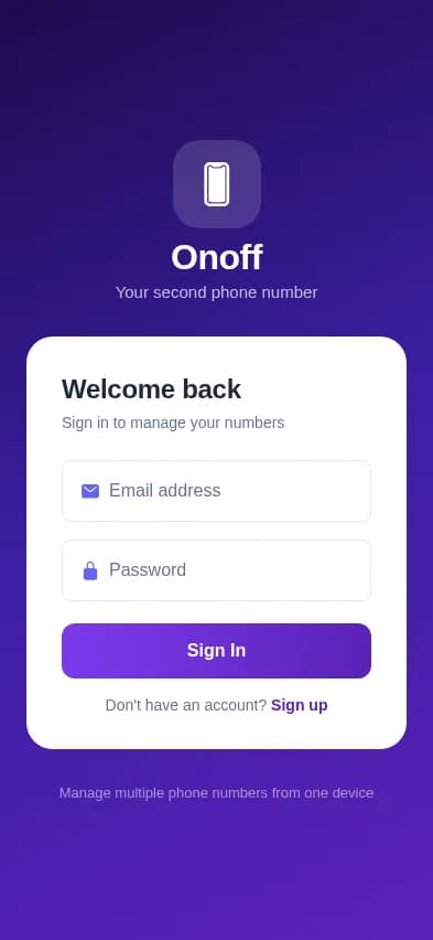 Onoff Clone App