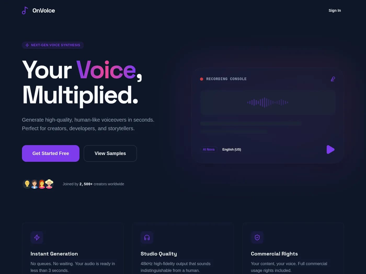 OnVoice Generator