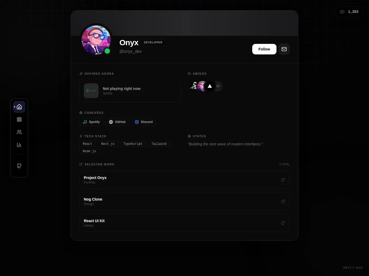 Onyx Portfolio Website