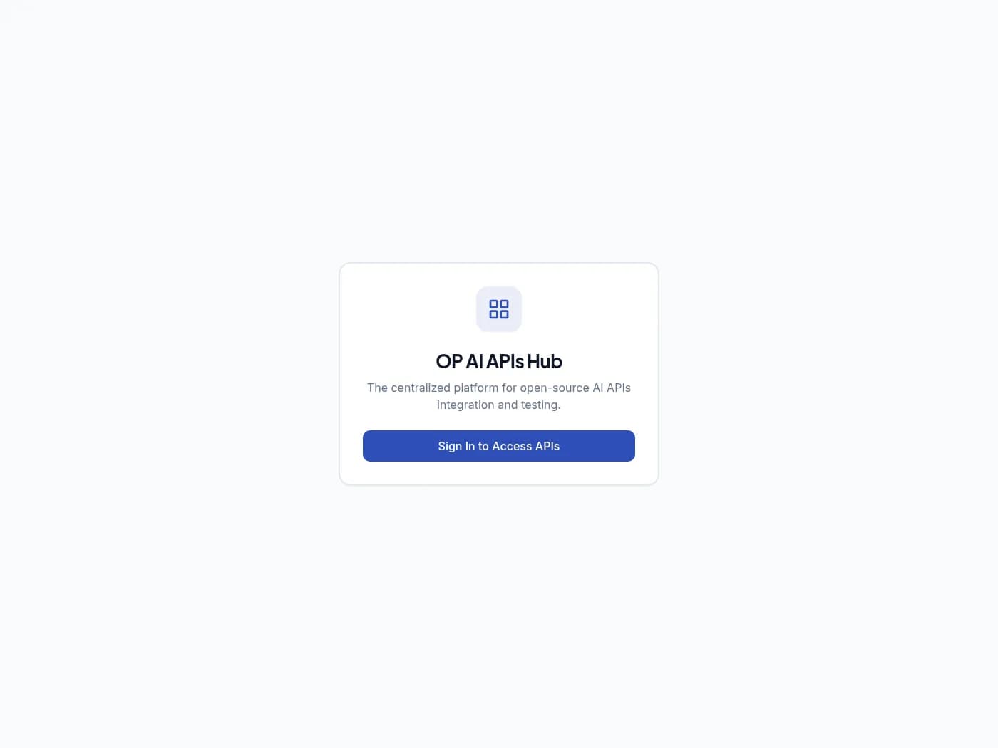OP AI APIs Hub