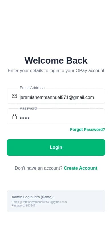 Opay Banking Portal