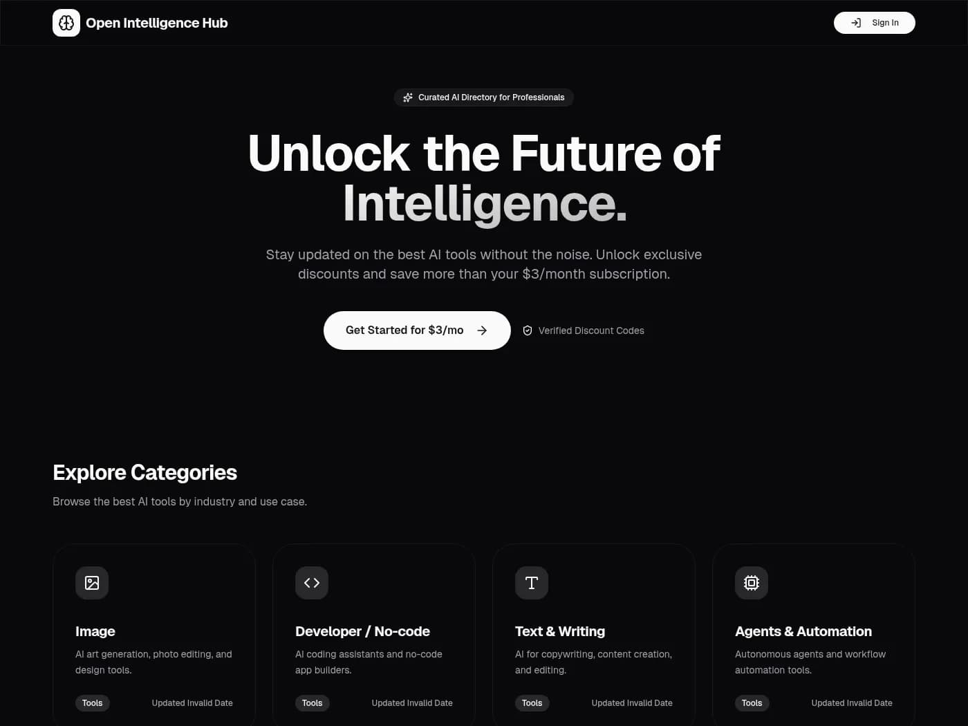 Open Intelligence Hub