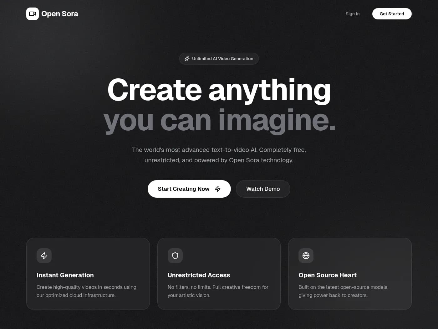 Open Sora Video Generator