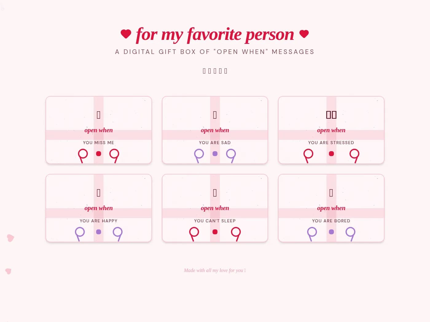 Open When Gift Box