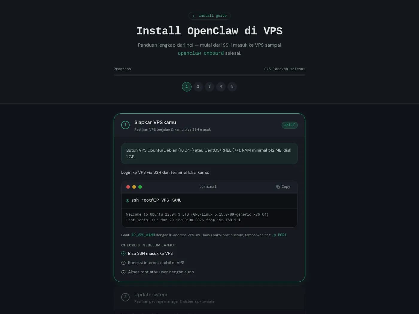 OpenClaw VPS Install Guide