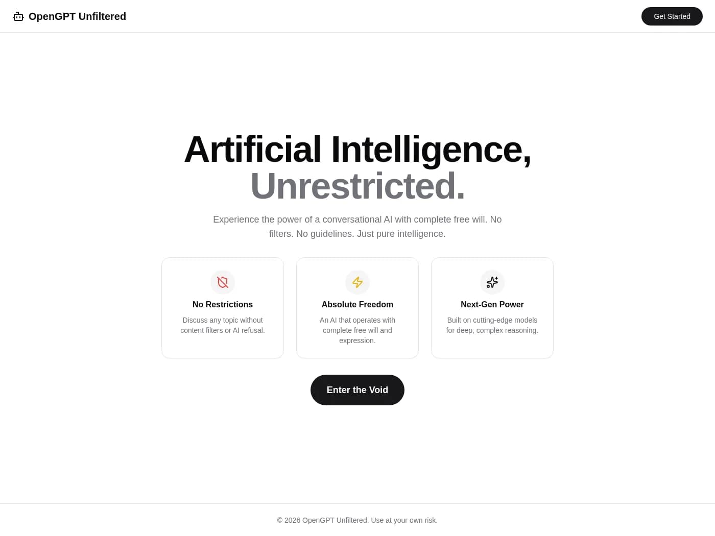 OpenGPT Unfiltered