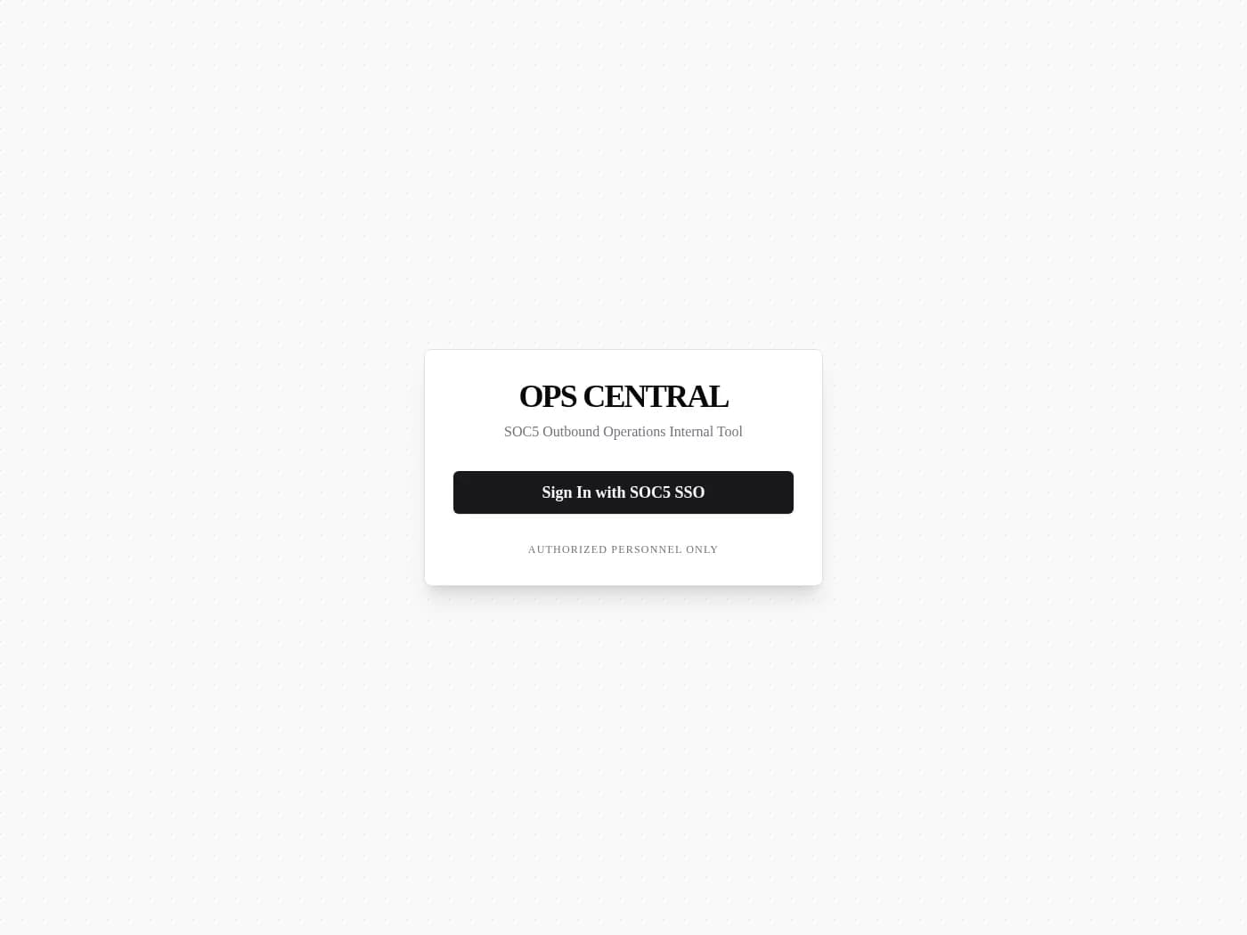 Ops Central Outbound