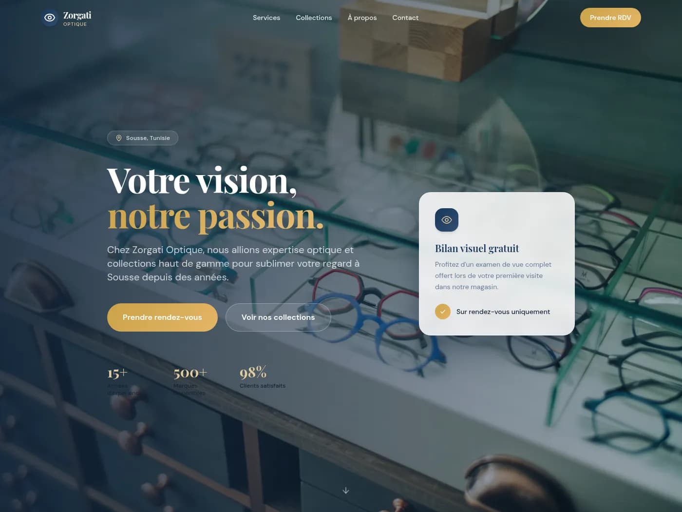 Opticien Vitrine Web