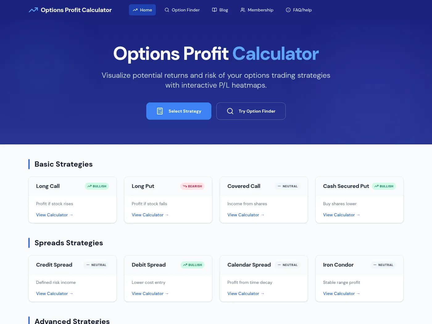 Options Profit Calculator