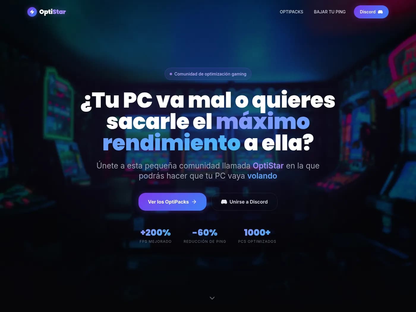 OptiStar Landing Page