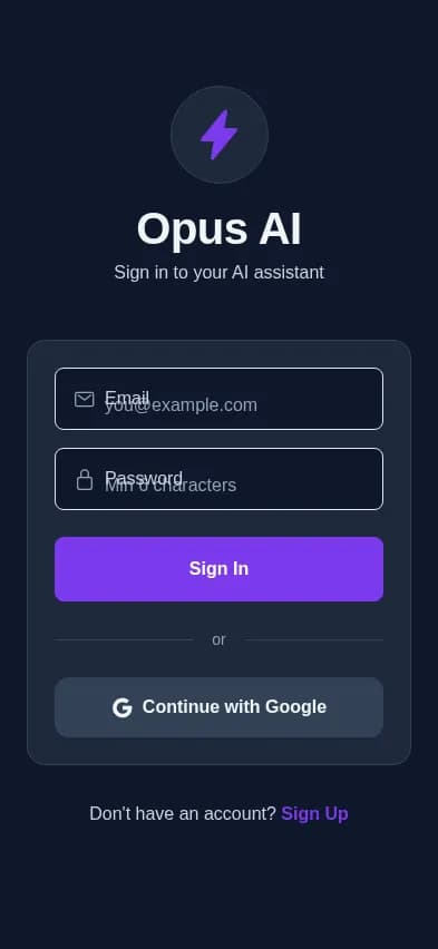 Opus AI Mobile Assistant
