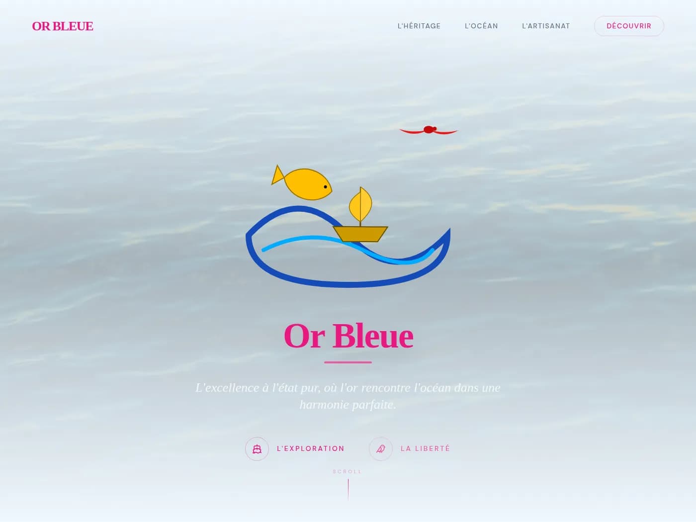 Or Bleue Branding Page