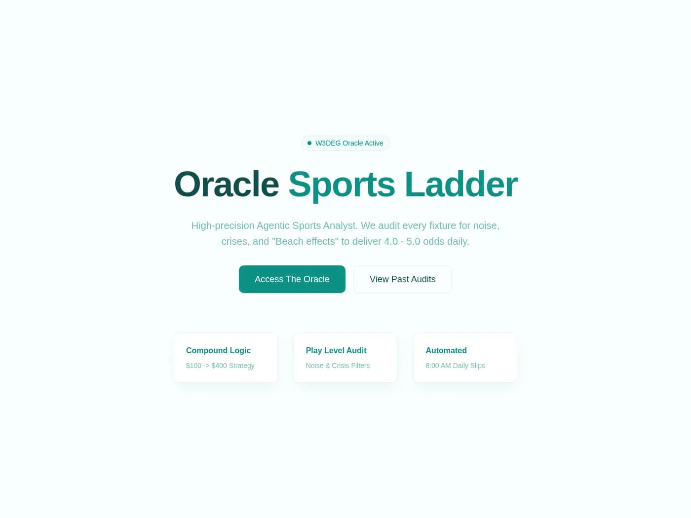 Oracle Sports Ladder