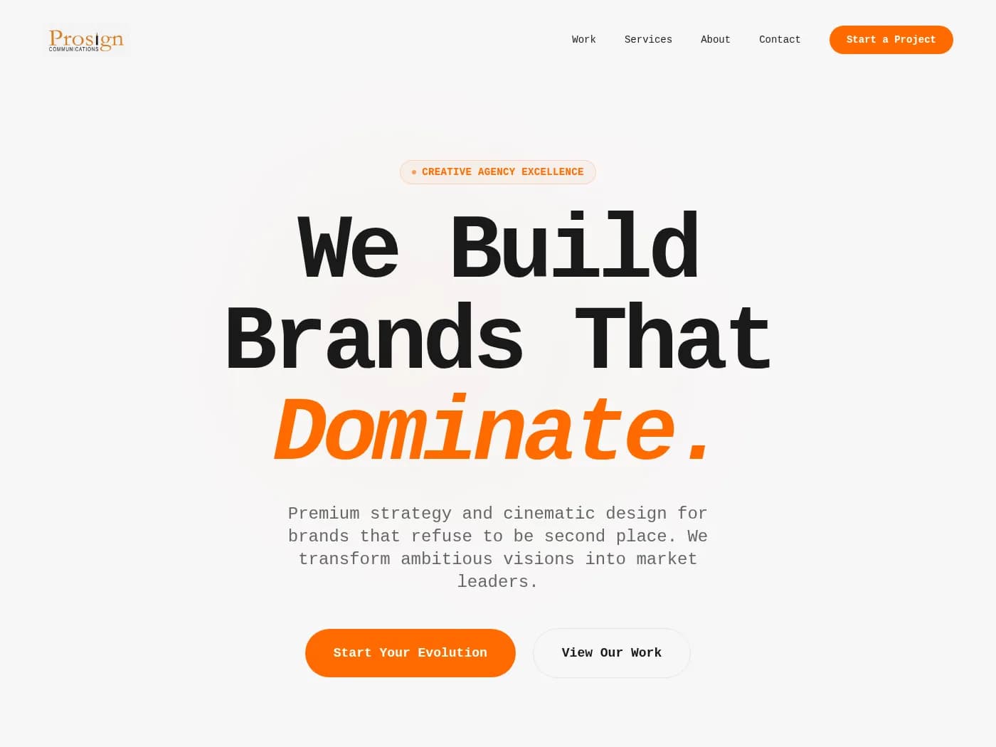 Orange Agency UI