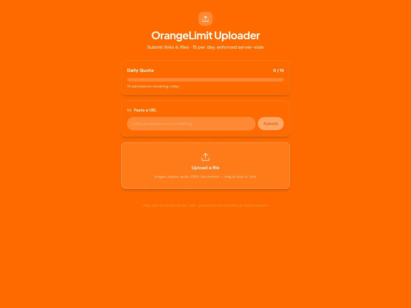 OrangeLimit Uploader
