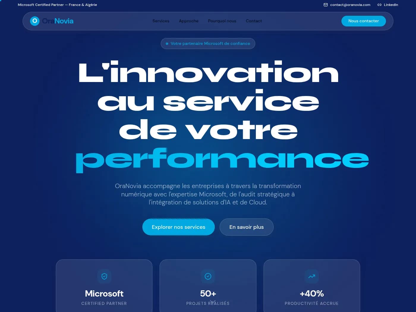OraNovia Web Presence
