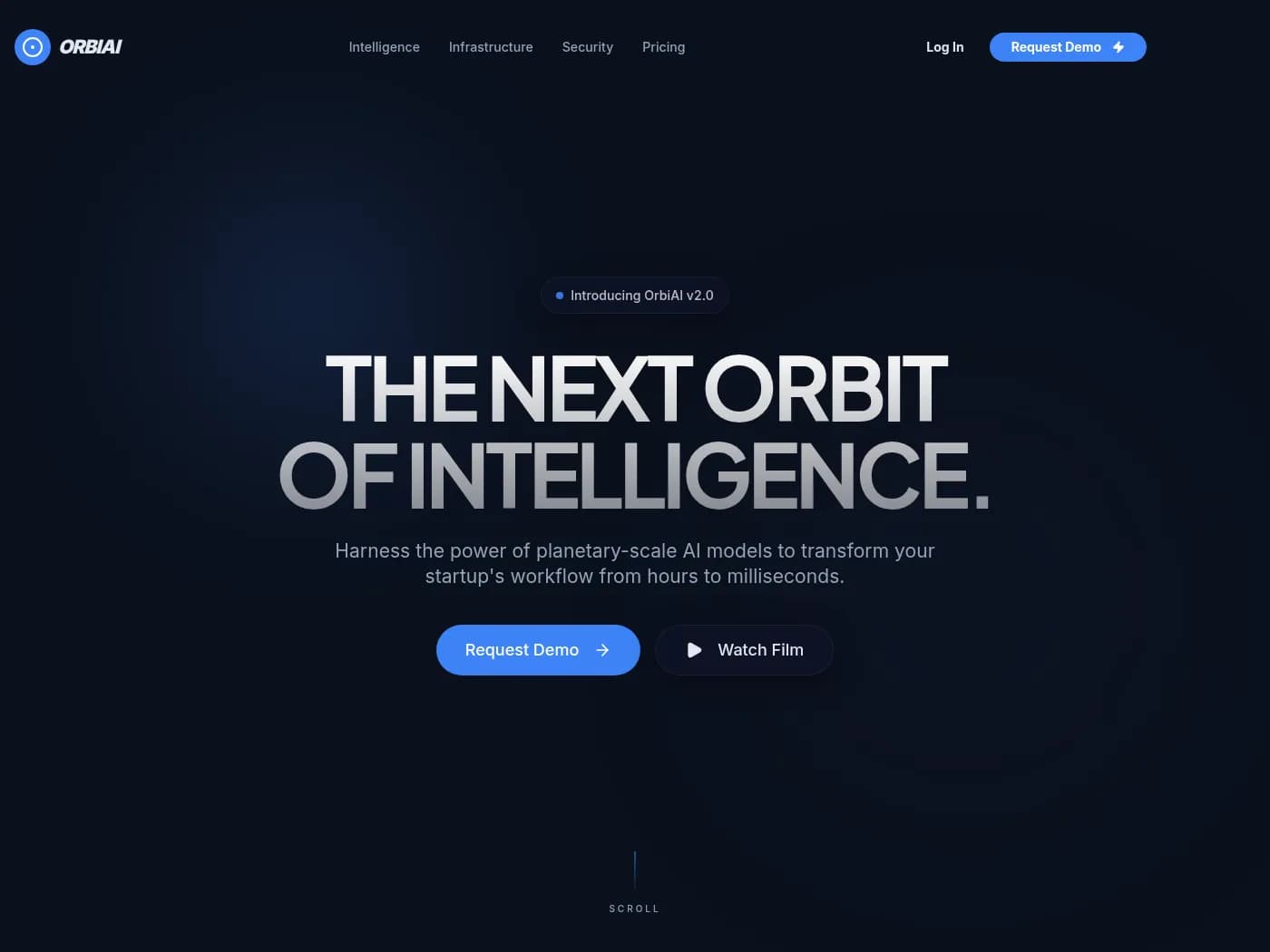 OrbiAI Landing Page
