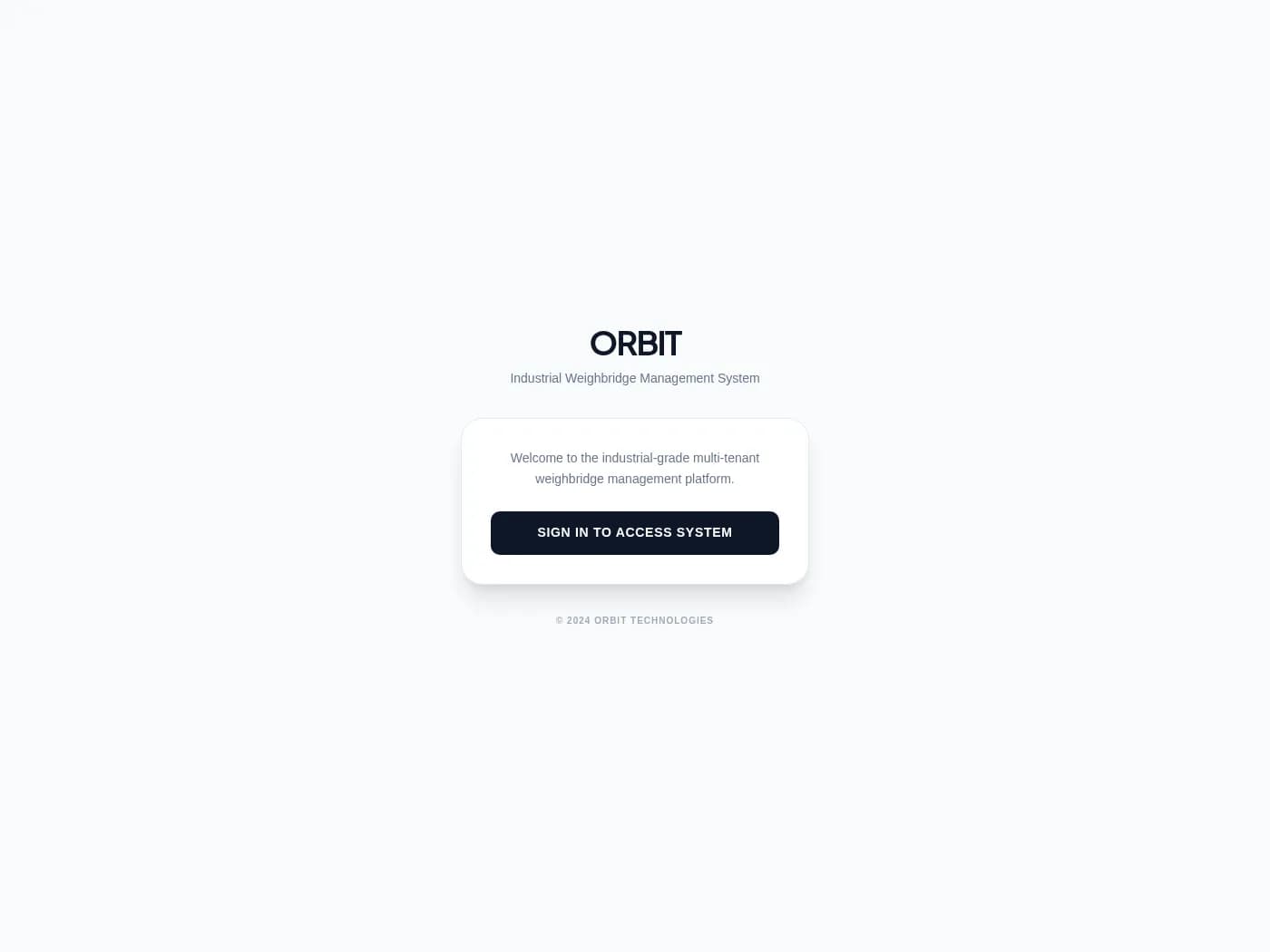 Orbit Weighbridge ERP