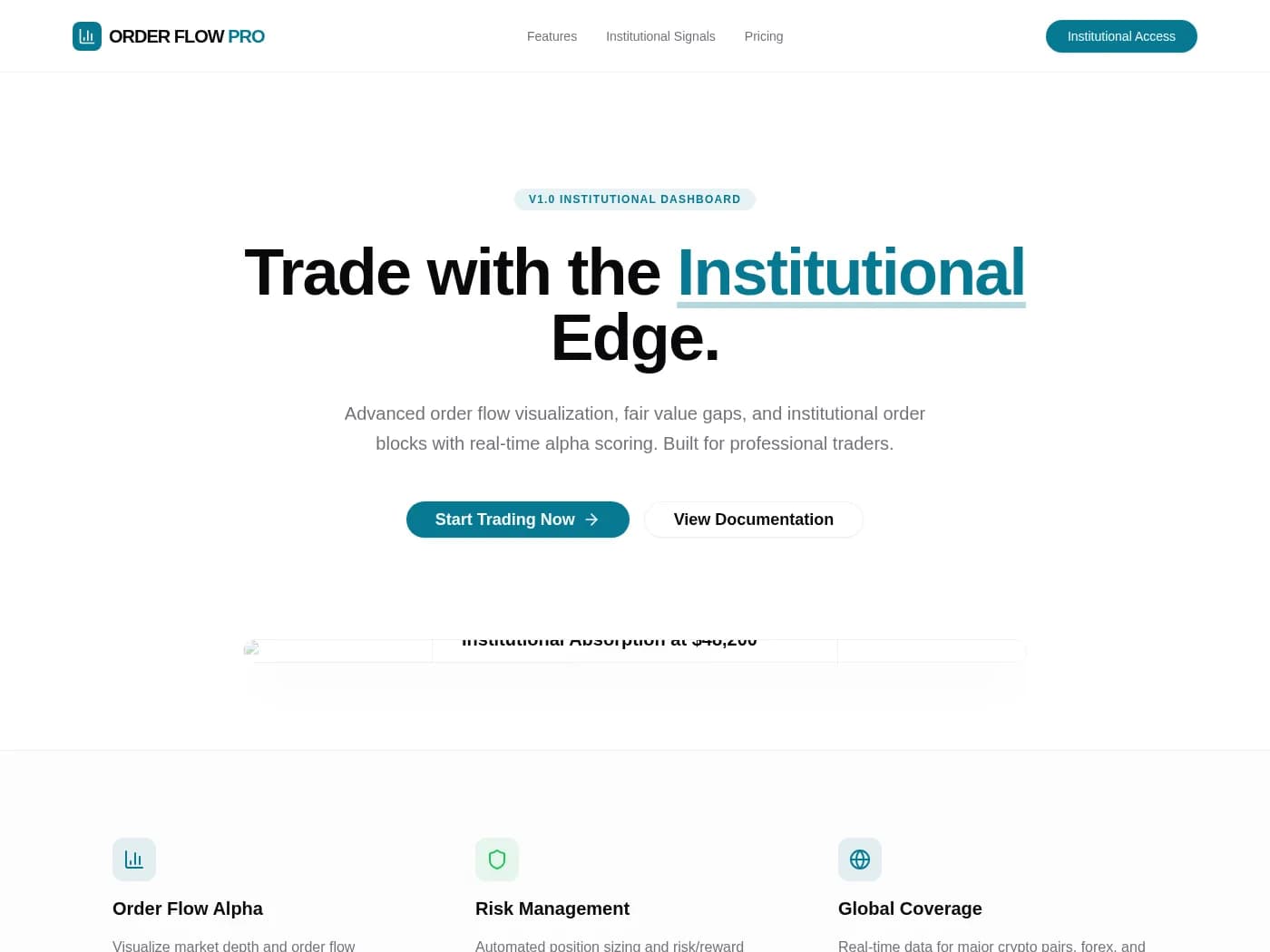 Order Flow Pro Web