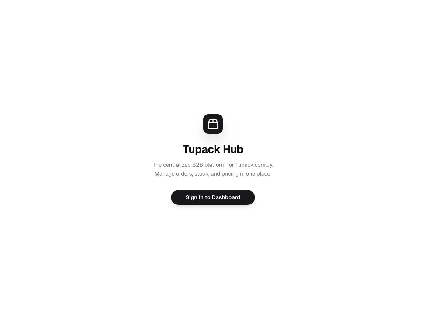 Tupack Order & Stock Hub