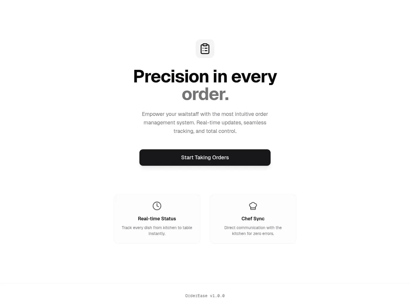OrderEase Waiter App