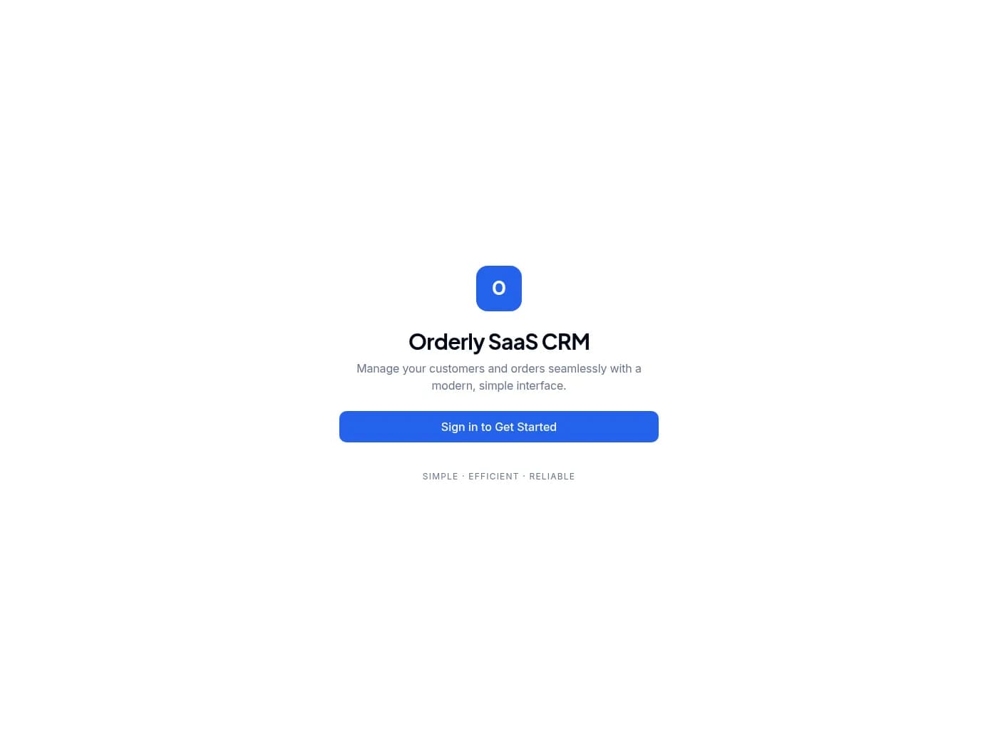 Orderly SaaS CRM