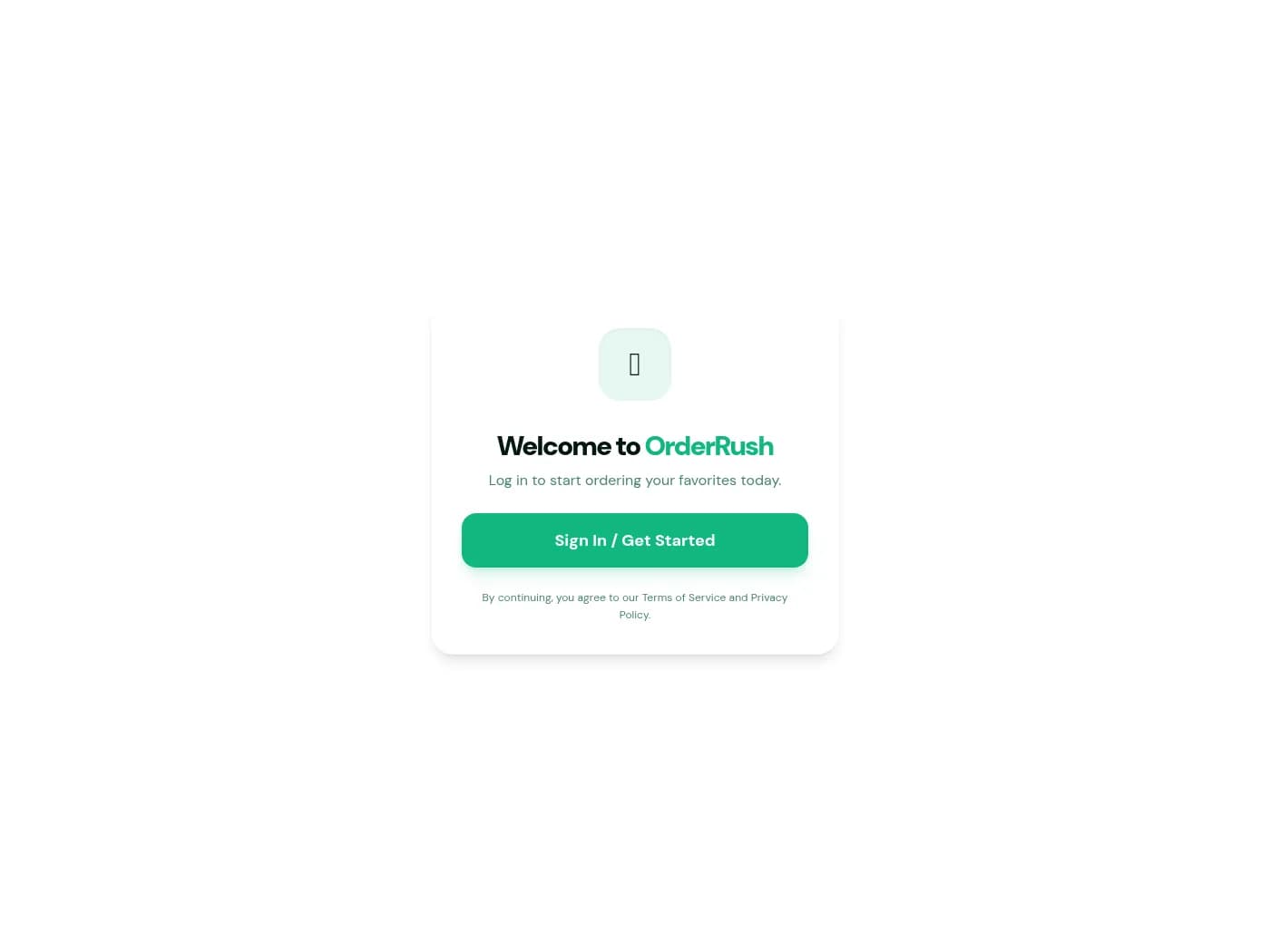 OrderRush Delivery App
