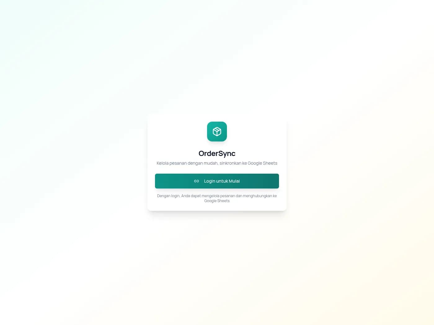 OrderSync Spreadsheet App