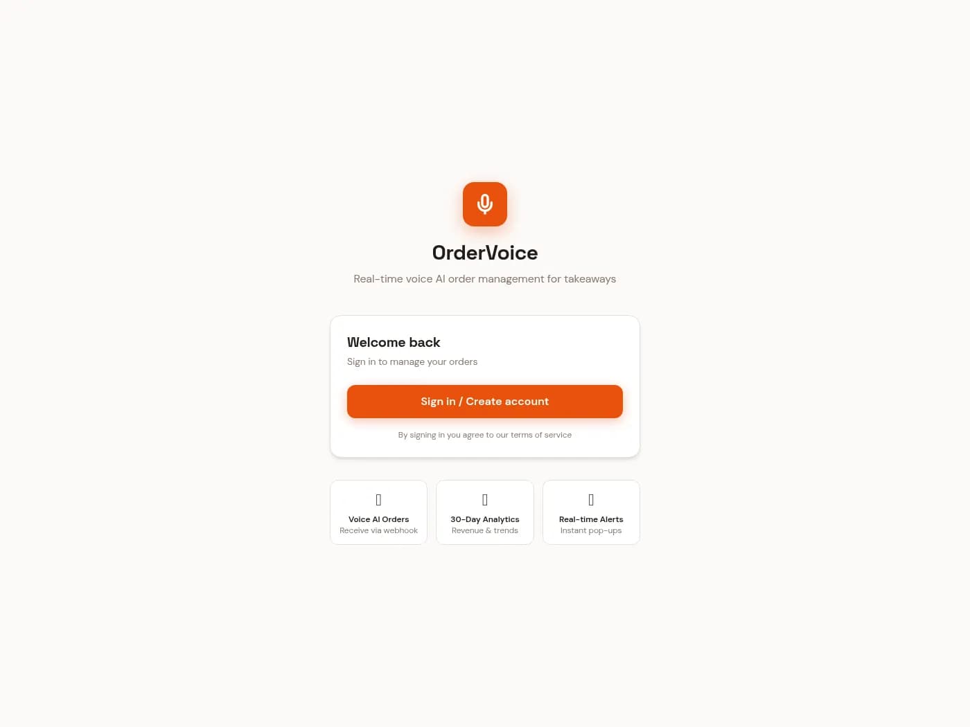 OrderVoice Dashboard