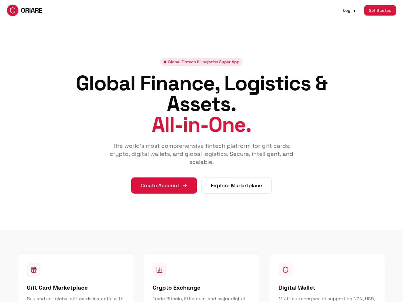 ORIARE Fintech Super App